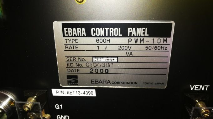 EBARA ET600H TURBO PUMP CONTROLLER