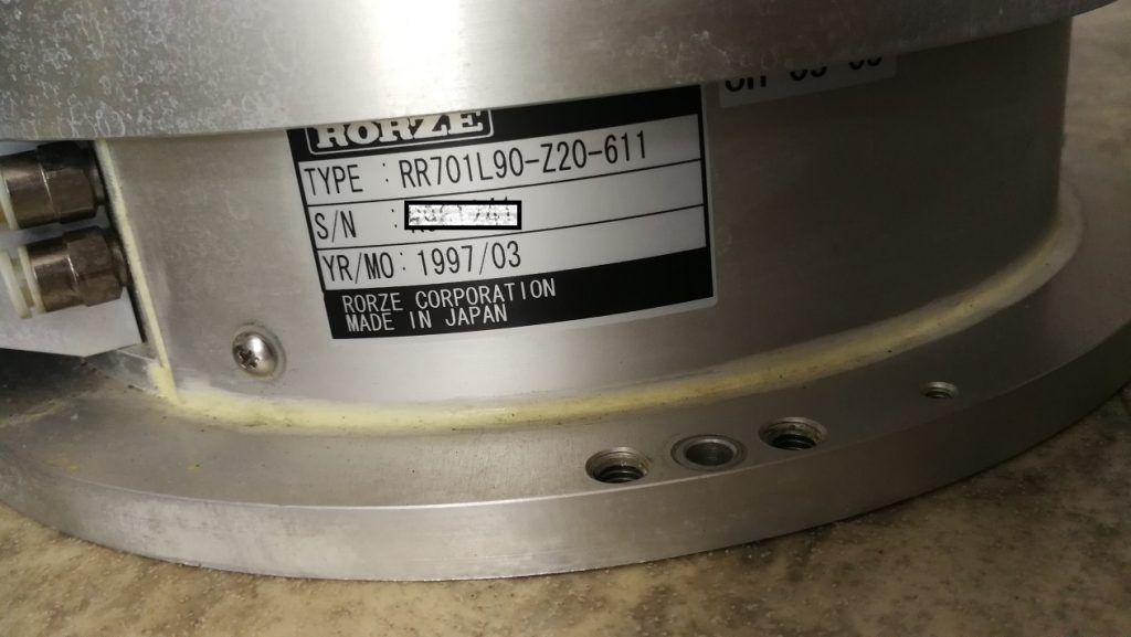 RORZE WAFER HANDLER ROBOT RR701L90-Z20-611 ウェハ搬送用