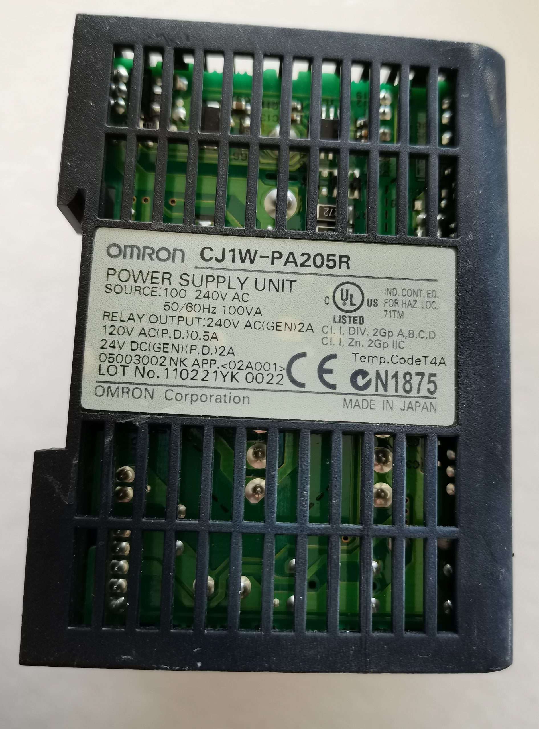 OMRON POWER SUPPLY CJ1W-PA205R