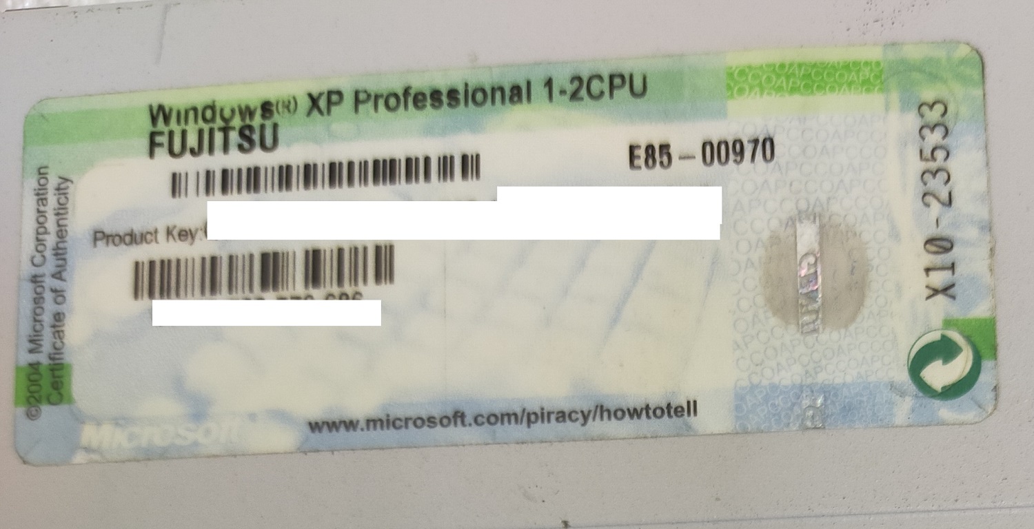 FUJITSU DESKTOP COMPUTER FMVC20N131 WINDOWS XP