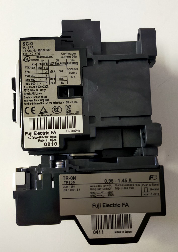 FUJI FULL VOLTAGE STARTER SC-0 0.95A AC100V 1B