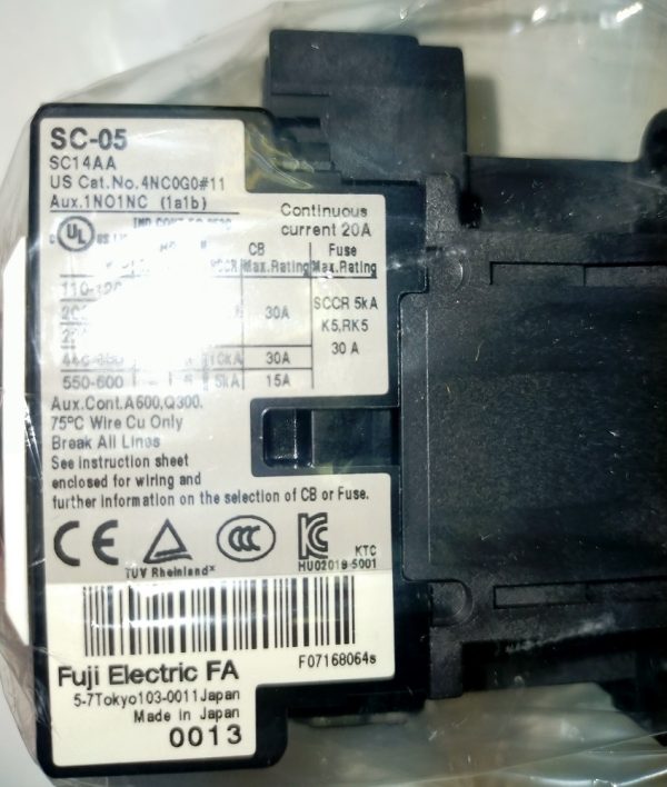 FUJI MAGNETIC CONTACTOR SC-05 120V 1A1B